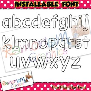 Playdough Letter Font - RamonaM