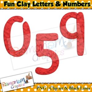 Playdough Letters & Numbers Clip art – Kids Approved