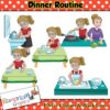Dinner Routine Sequencing Clip art - RamonaM