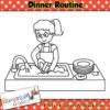Dinner Routine Sequencing Clip art - RamonaM