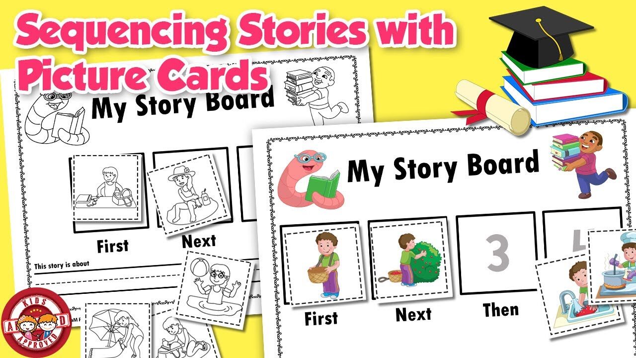 Sequencing stories with picture cards for kids - RamonaM